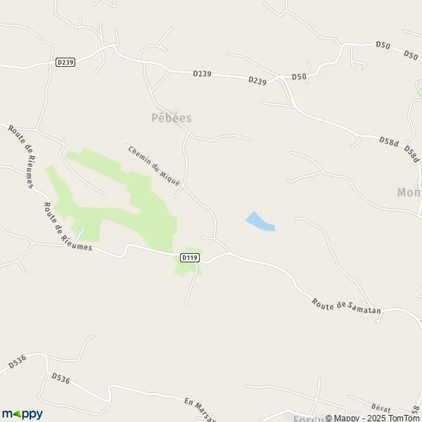 Plan Le Paris : carte de Le Paris, 32130 Pébées et infos pratiques