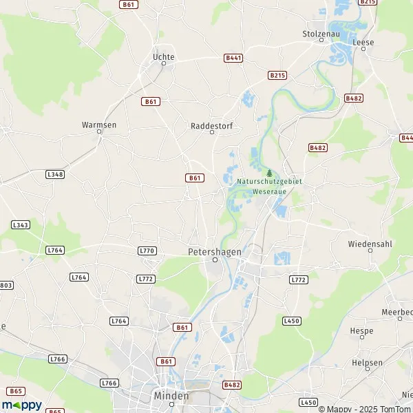 Plan Petershagen : carte de Petershagen (32469) et infos pratiques