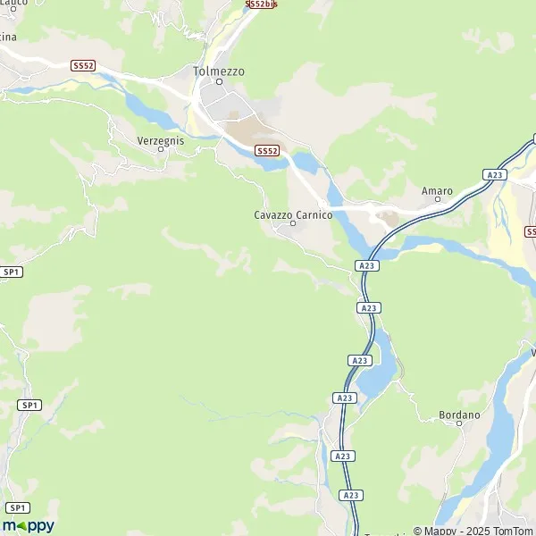 Plan Cavazzo Carnico : carte de Cavazzo Carnico (33020) et infos pratiques