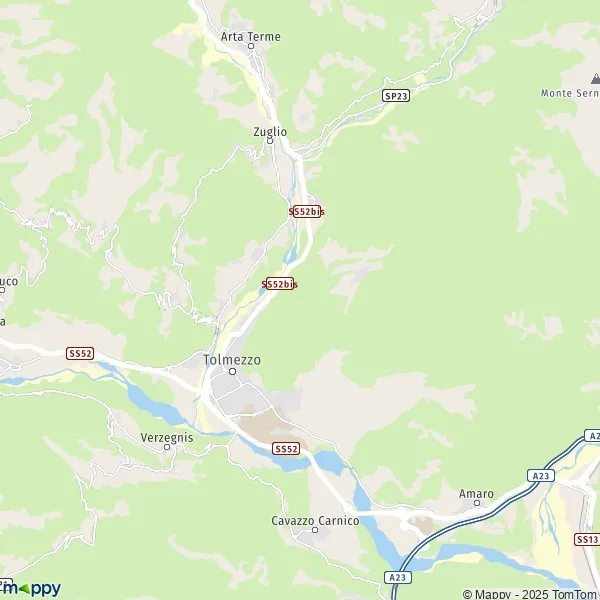 Plan Tolmezzo : carte de Tolmezzo (33028) et infos pratiques