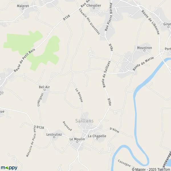 Plan La Brande : carte de La Brande, 33141 Saillans et infos pratiques