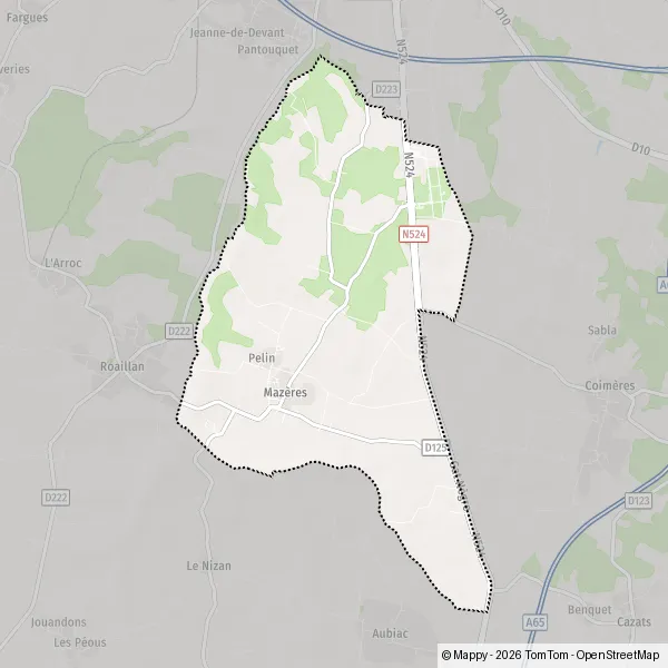 Plan Mazères : carte de Mazères (33210) et infos pratiques