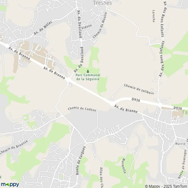 Plan Rives : carte de Rives, 33370 Tresses et infos pratiques