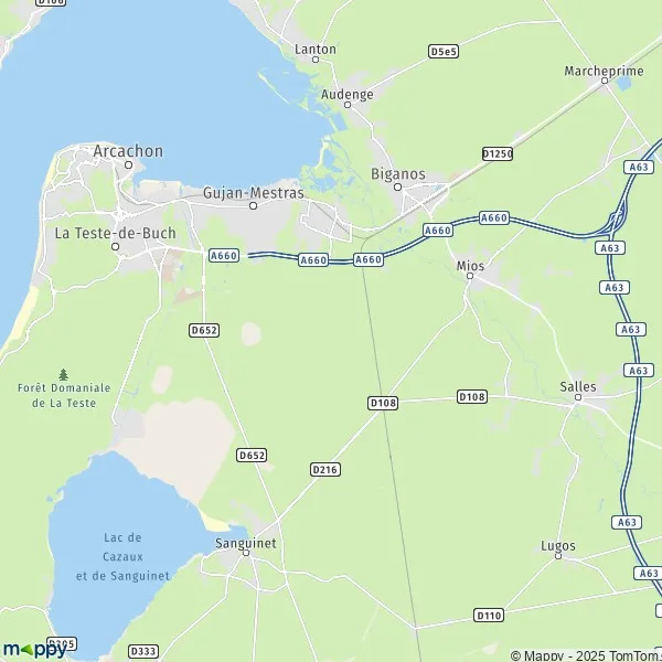 Plan Gare du Teich : carte de Gare du Teich, 33470 Le Teich et infos ...