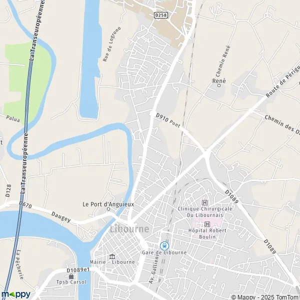 Plan Beauséjour : carte de Beauséjour, 33500 Libourne et infos pratiques