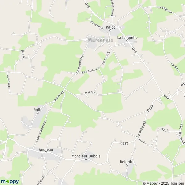 Plan Barrat : carte de Barrat, 33620 Marcenais et infos pratiques