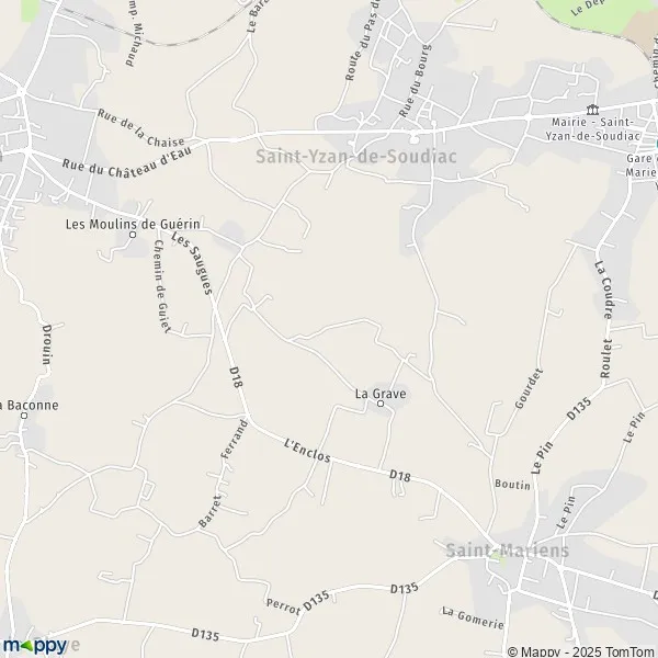 Plan La Brande : carte de La Brande, 33620 Saint-Mariens et infos pratiques