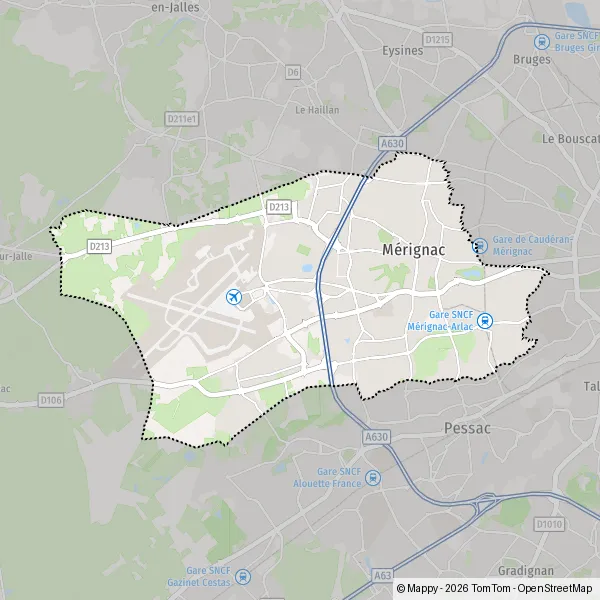 Plan Le France : carte de Le France, 33700 Mérignac et infos pratiques