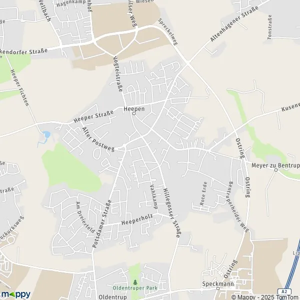 Plan Heepen : carte de Heepen (33719) et infos pratiques
