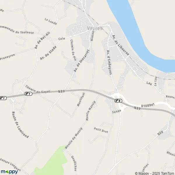 Plan Lagron : carte de Lagron, 33870 Vayres et infos pratiques