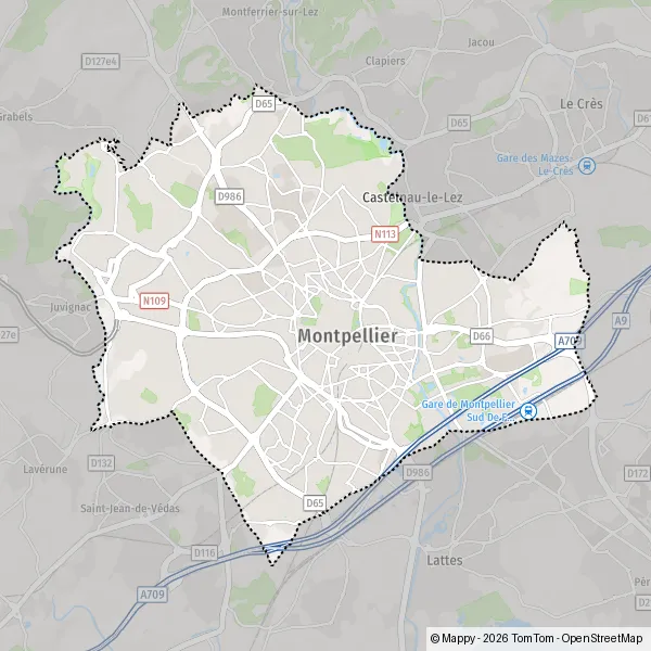 Plan Montpellier : carte de Montpellier (34090) et infos pratiques