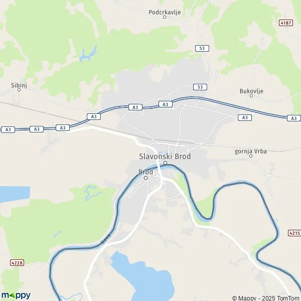 Plan Slavonski Brod : carte de Slavonski Brod (35000) et infos pratiques