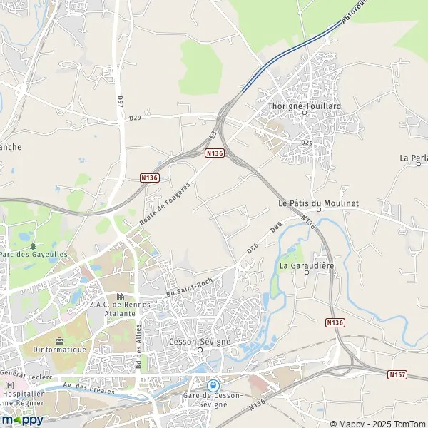 Plan cesson-sevigne : carte de cesson-sevigne (35510) et infos pratiques