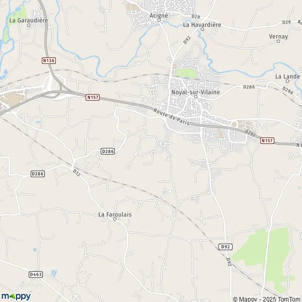 Plan Bénazé : carte de Bénazé, 35530 Noyal-sur-Vilaine et infos pratiques