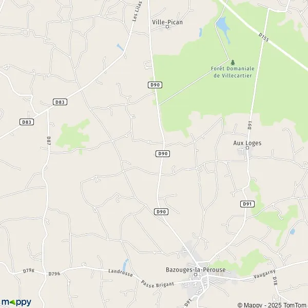 Plan Le Long Cône : carte de Le Long Cône, 35560 Bazouges-la-Pérouse et infos pratiques