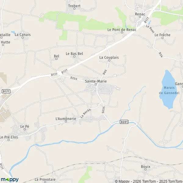 Plan le Corio : carte de le Corio, 35600 Sainte-Marie et infos pratiques