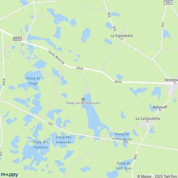 Plan Bellebouche : carte de Bellebouche, 36290 Mézières-en-Brenne et ...