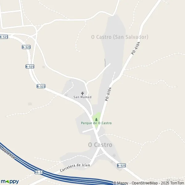 Plan O Castro : carte de O Castro, 36518 Dozón et infos pratiques