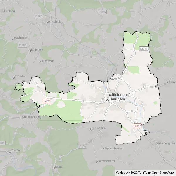 Karte Muhlhausen Thuringen