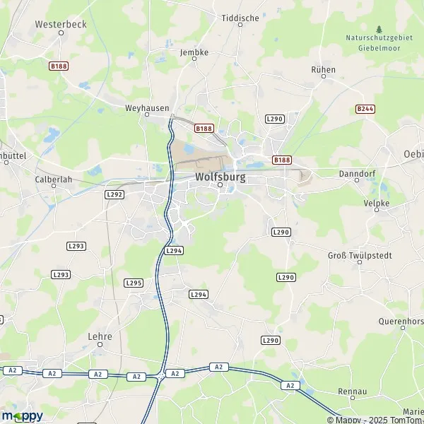 Plan Wolfsburg : carte de Wolfsburg (38440) et infos pratiques