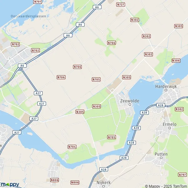 Plan Zeewolde : carte de Zeewolde (3891) et infos pratiques