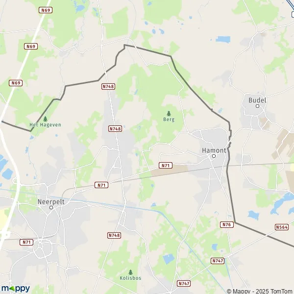 Plan Hamont-Achel : carte de Hamont-Achel (3930) et infos pratiques