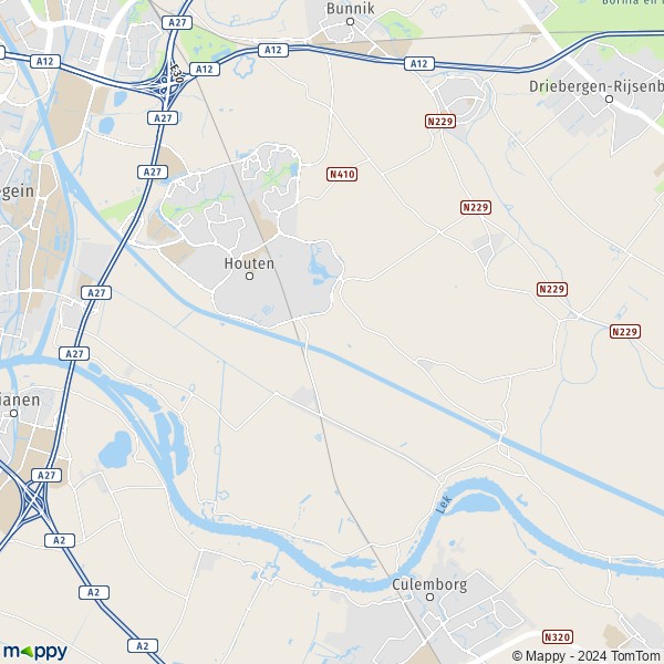 Plan Houten : carte de Houten (3991) et infos pratiques