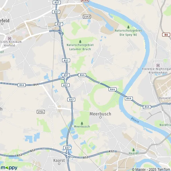 Plan Meerbusch : carte de Meerbusch (40667) et infos pratiques