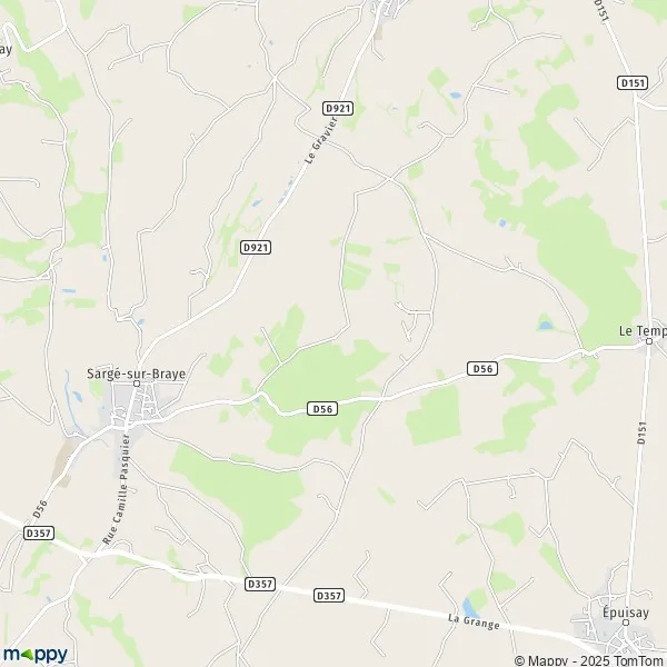 Plan La Belle Joyeuse : carte de La Belle Joyeuse, 41170 Sargé-sur ...