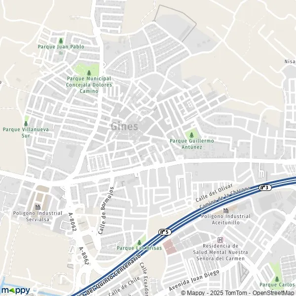 Plan Gines : carte de Gines (41807) et infos pratiques