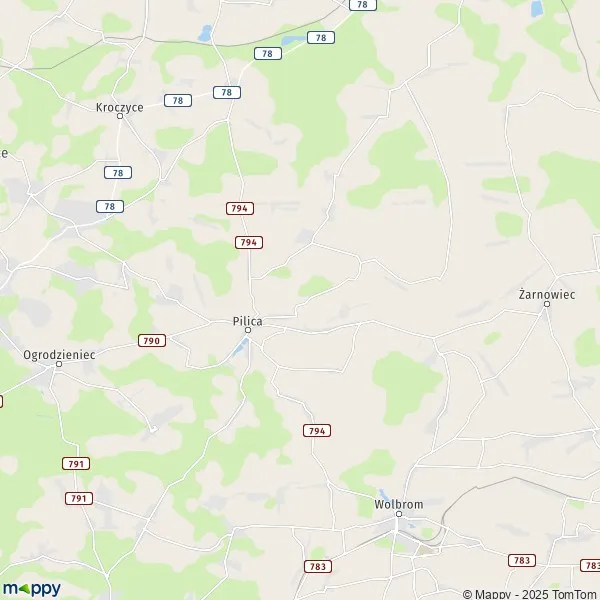 Plan Gmina Pilica : carte de Gmina Pilica (42-436) et infos pratiques