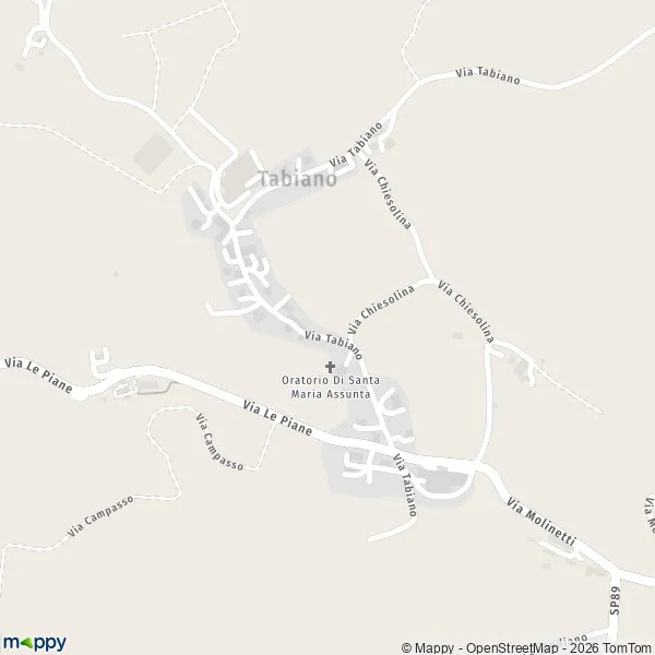 Plan Tabiano : carte de Tabiano, 42030 Viano et infos pratiques