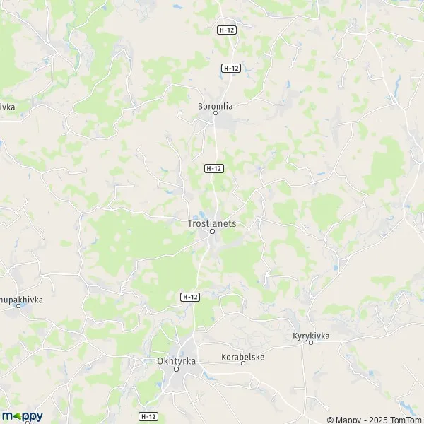 Plan Trostianetska miska hromada : carte de Trostianetska miska hromada ...