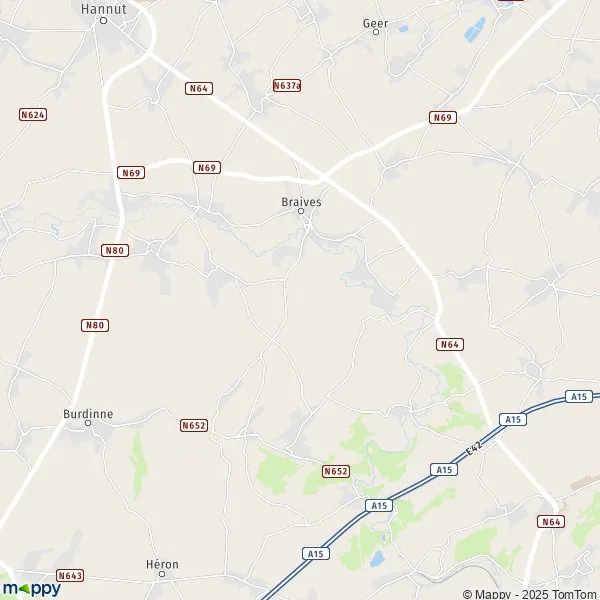 Plan Braives : carte de Braives (4260) et infos pratiques