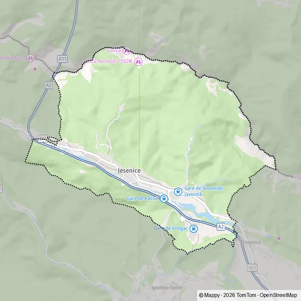 Plan Jesenice : carte de Jesenice (4270) et infos pratiques