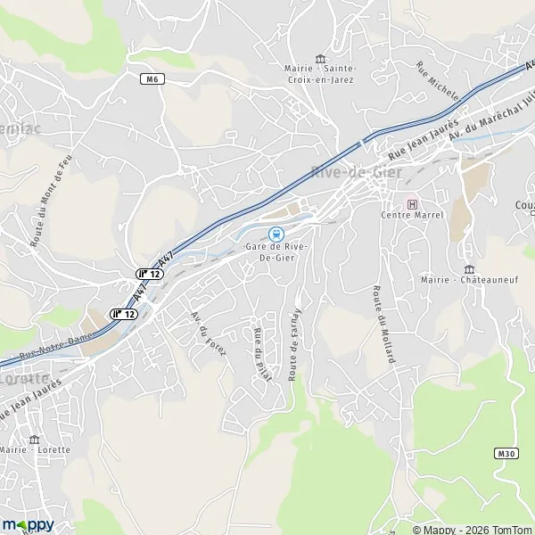 Plan Le Marthoret : carte de Le Marthoret, 42800 Rive-de-Gier et infos ...