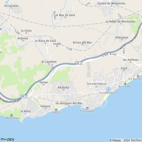 Plan Altafulla : carte de Altafulla (43008) et infos pratiques