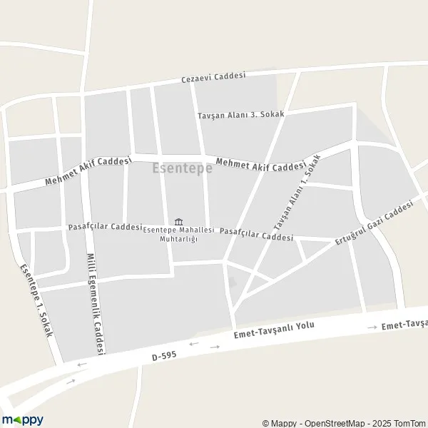 Plan Esentepe : carte de Esentepe, 43700 Emet et infos pratiques