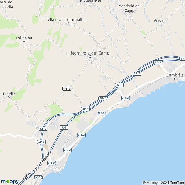 Plan Miami Platja : carte de Miami Platja (43892) et infos pratiques