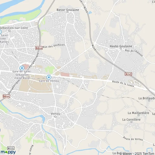 Plan la Haute Plée : carte de la Haute Plée, 44115 Basse-Goulaine et ...