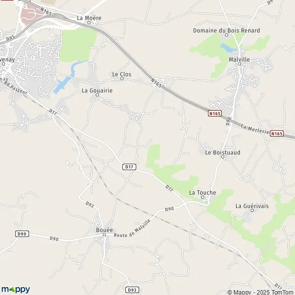 Plan La Géraudais : carte de La Géraudais, 44260 Savenay et infos pratiques