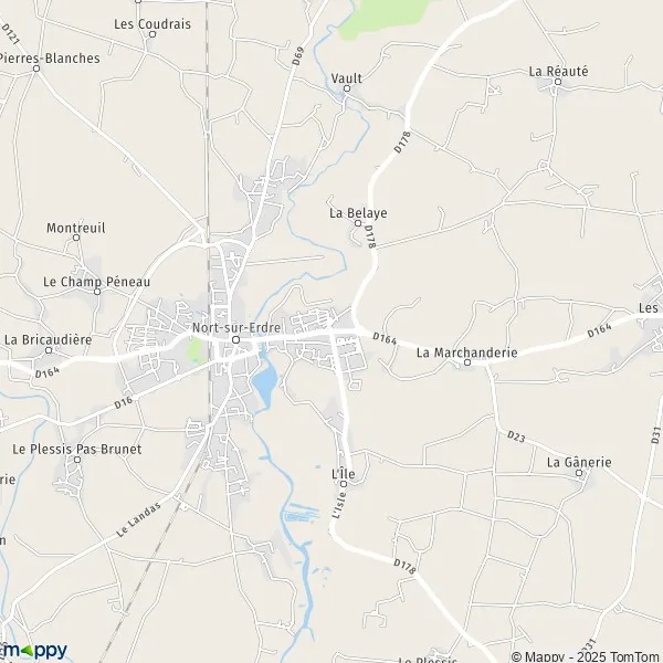 Plan La Varenne : carte de La Varenne, 44390 Nort-sur-Erdre et infos ...