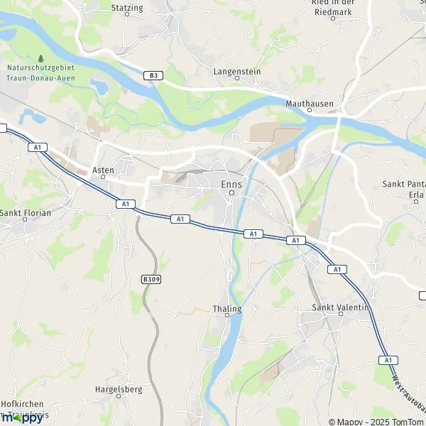 Plan Enns : carte de Enns (4470) et infos pratiques