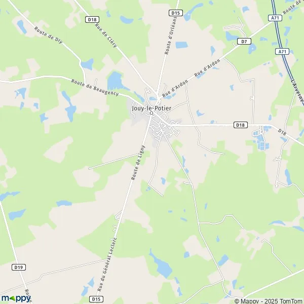 Plan Le Castel Étoile : carte de Le Castel Étoile, 45370 Jouy-le-Potier ...