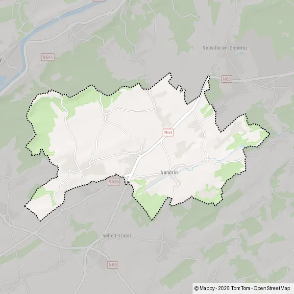 Plan Nandrin : carte de Nandrin (4550) et infos pratiques