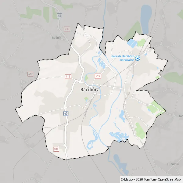 Plan Racibórz : carte de Racibórz (47-400) et infos pratiques