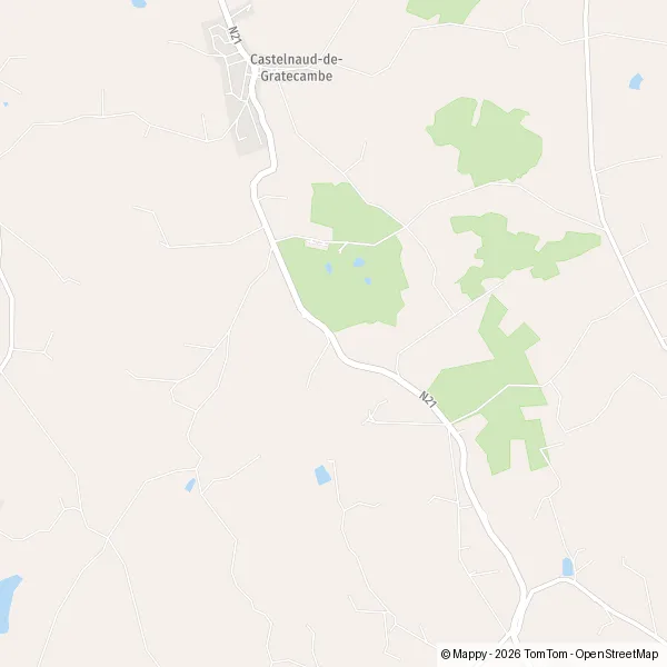 Plan Le Pech Bru : carte de Le Pech Bru, 47290 Castelnaud-de-Gratecambe ...