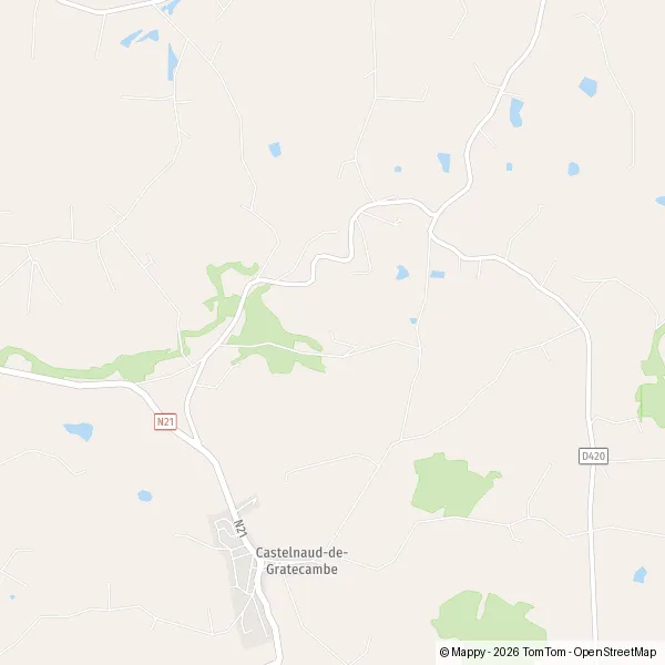 Plan Le Pech Long : carte de Le Pech Long, 47290 Castelnaud-de ...