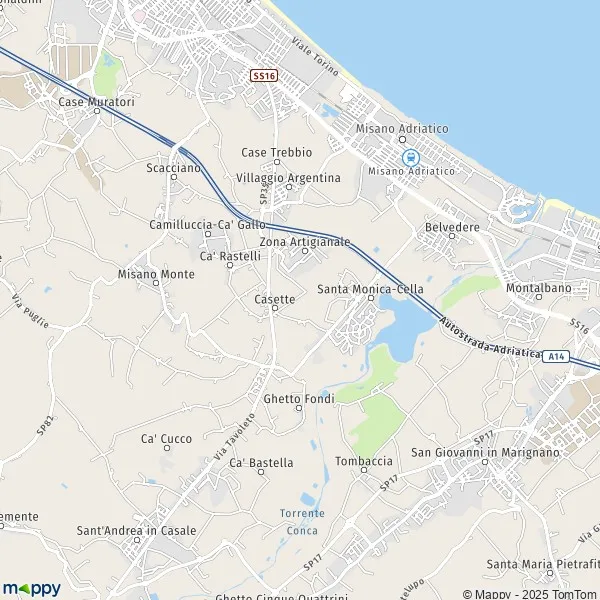 Plan Misano Adriatico : carte de Misano Adriatico (47843) et infos ...