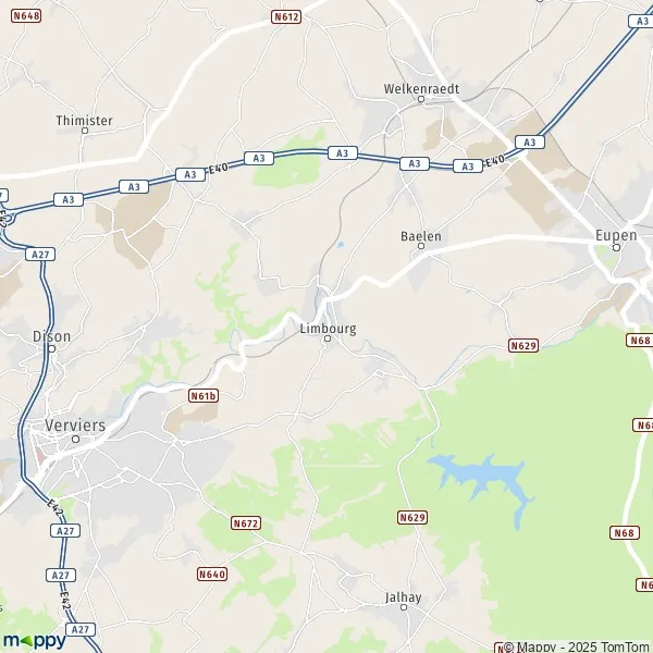 Plan Limbourg : carte de Limbourg (4830) et infos pratiques